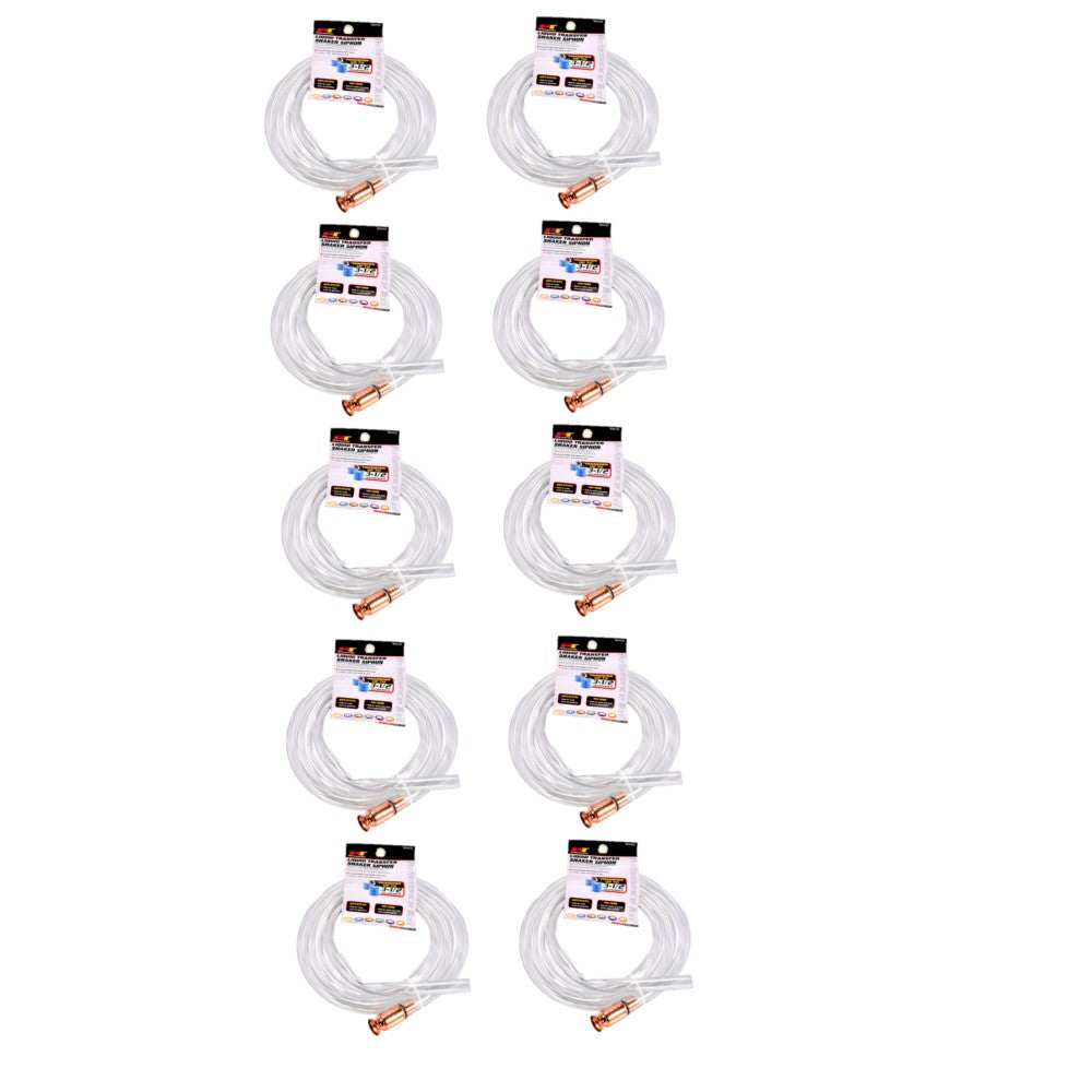 10 Pack Performance Tool Shaker Siphon Hose 1/2" ID 6' Length Anti-Sta ...
