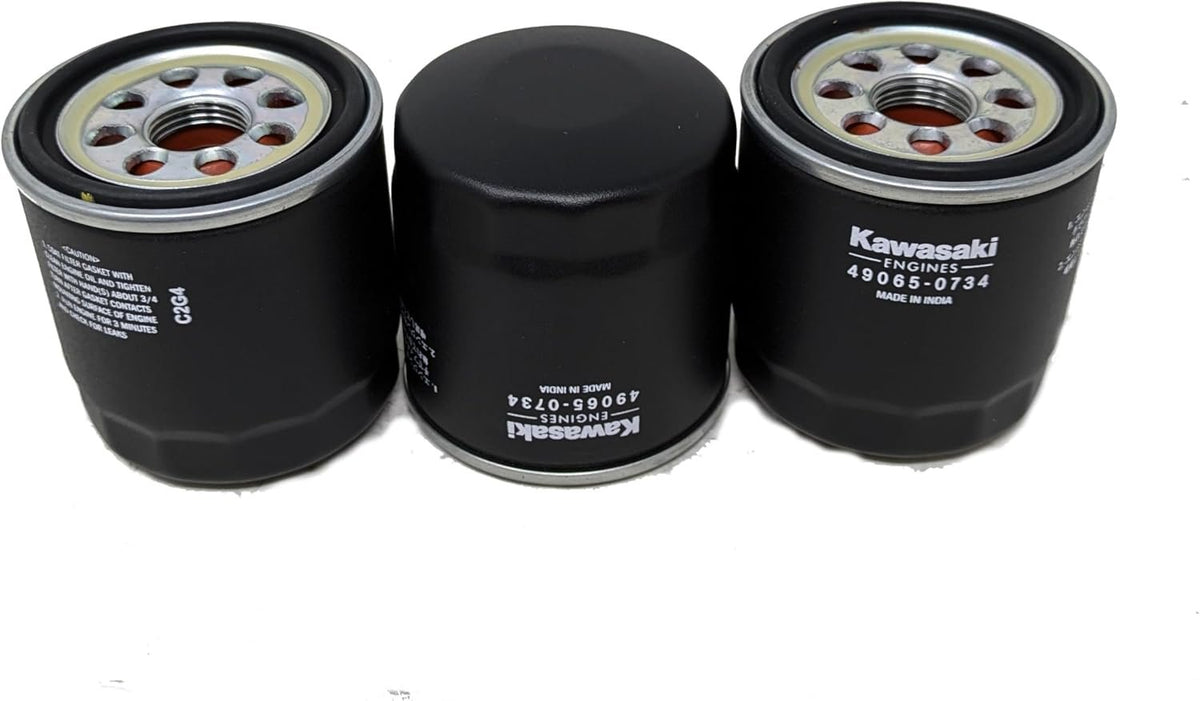 3 Pack Genuine Kawasaki 49065-0734 Oil Filter For 49065-0724 49065-701 ...
