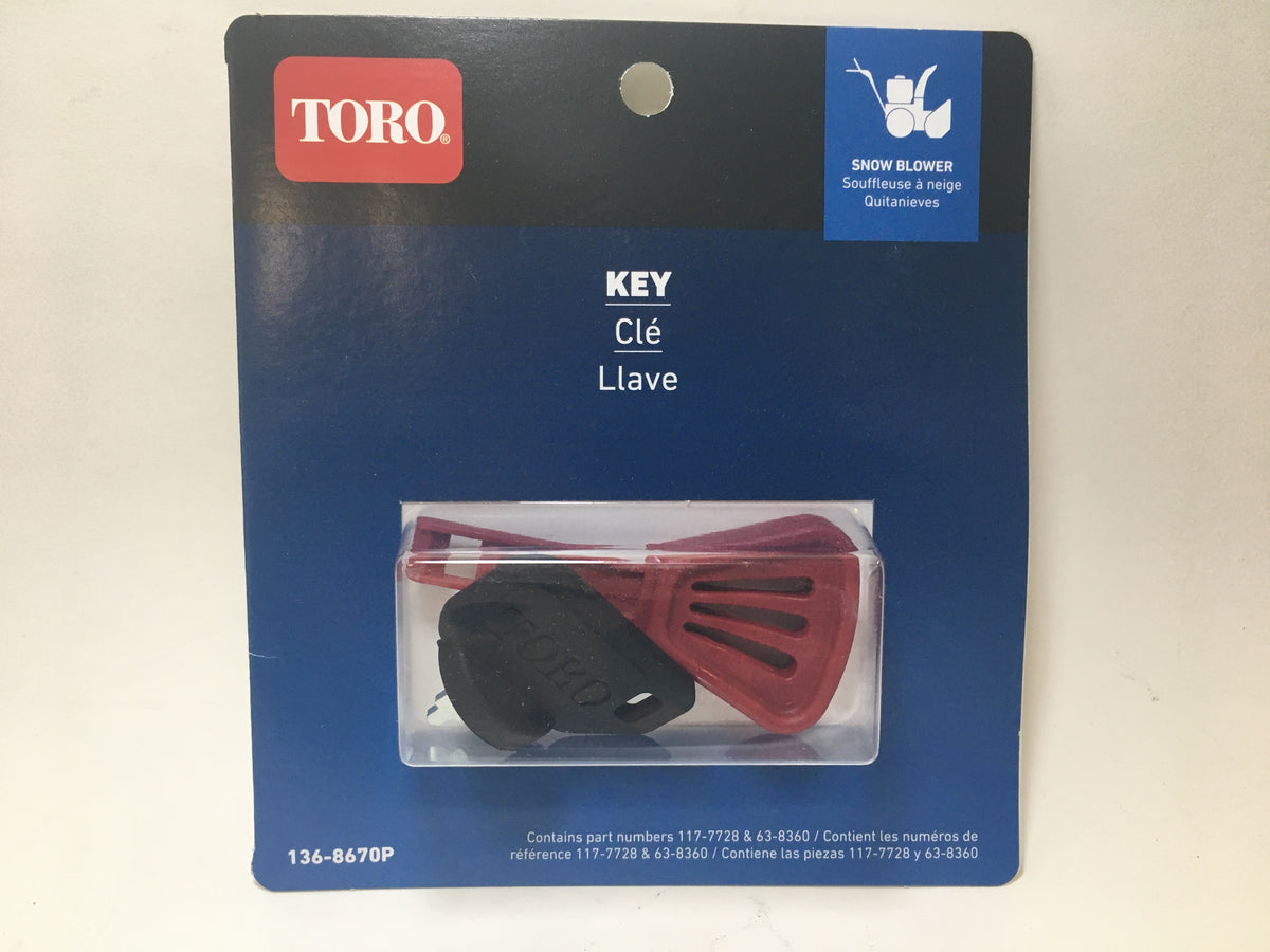 Genuine Toro 136-8670P Snow Thrower Key Set For 1990 and Later Models ...