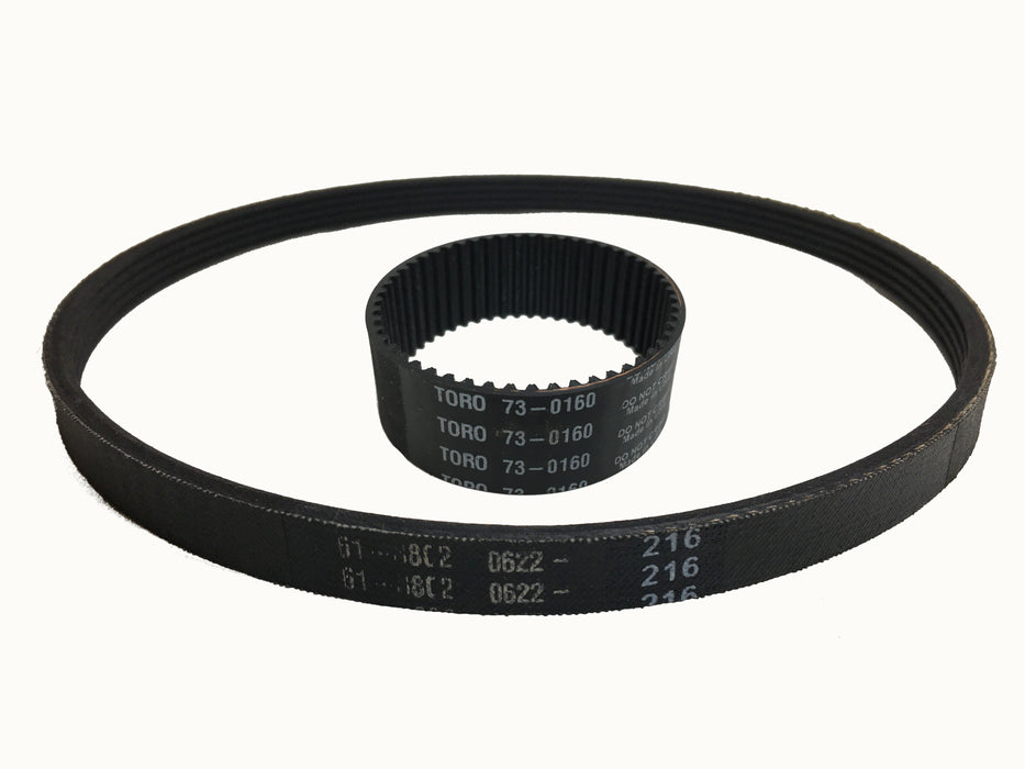 Genuine Toro 61-8802 & 73-0160 Belt Kit For 38025 38026 OEM — Powered ...
