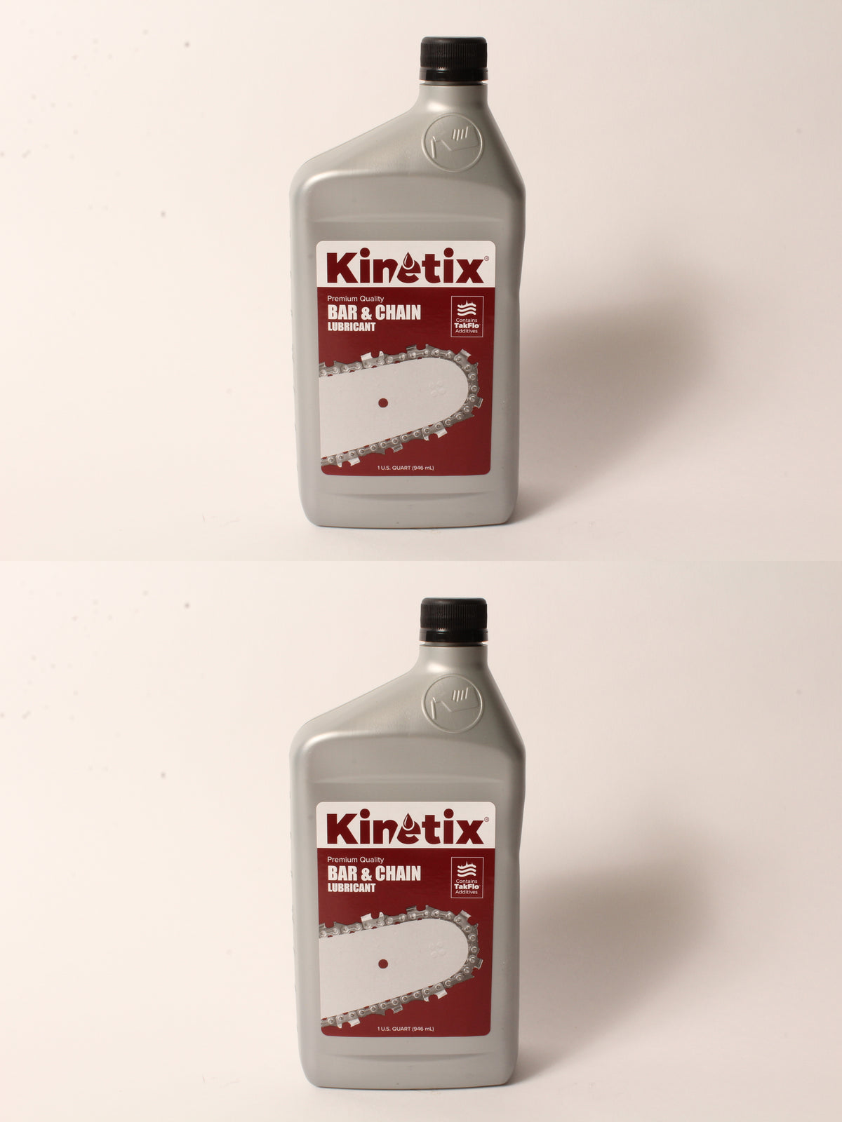 2 PK Kinetix 80009 1 Quart Bottle All Season Bar & Chain Oil with TakF ...