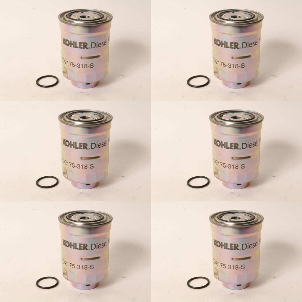 6 Pack Kohler ED0021753180-S Diesel Fuel Filter For Lombardini Denso D ...